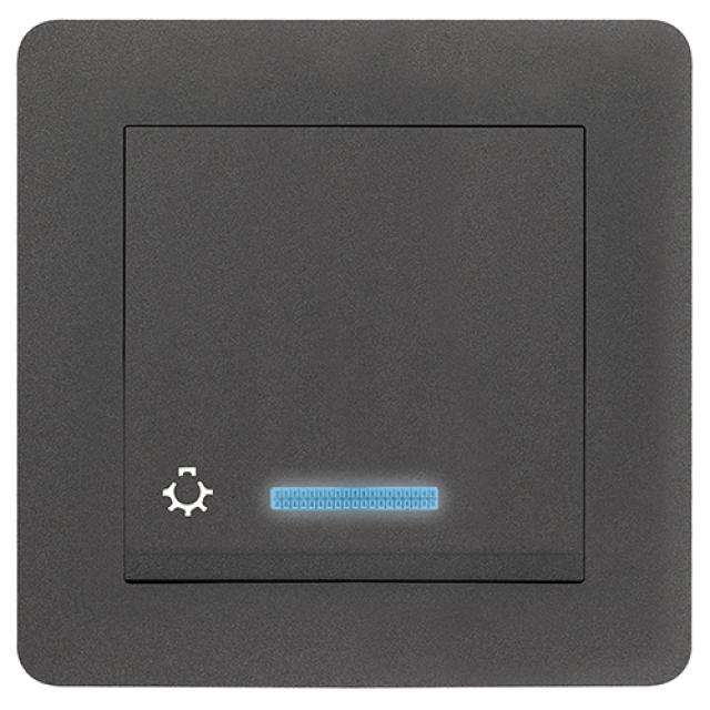 TASTER MIT LED ( Einsatz + Wippe ) LUNIS ANTHRAZIT | Taster | Lunis ...